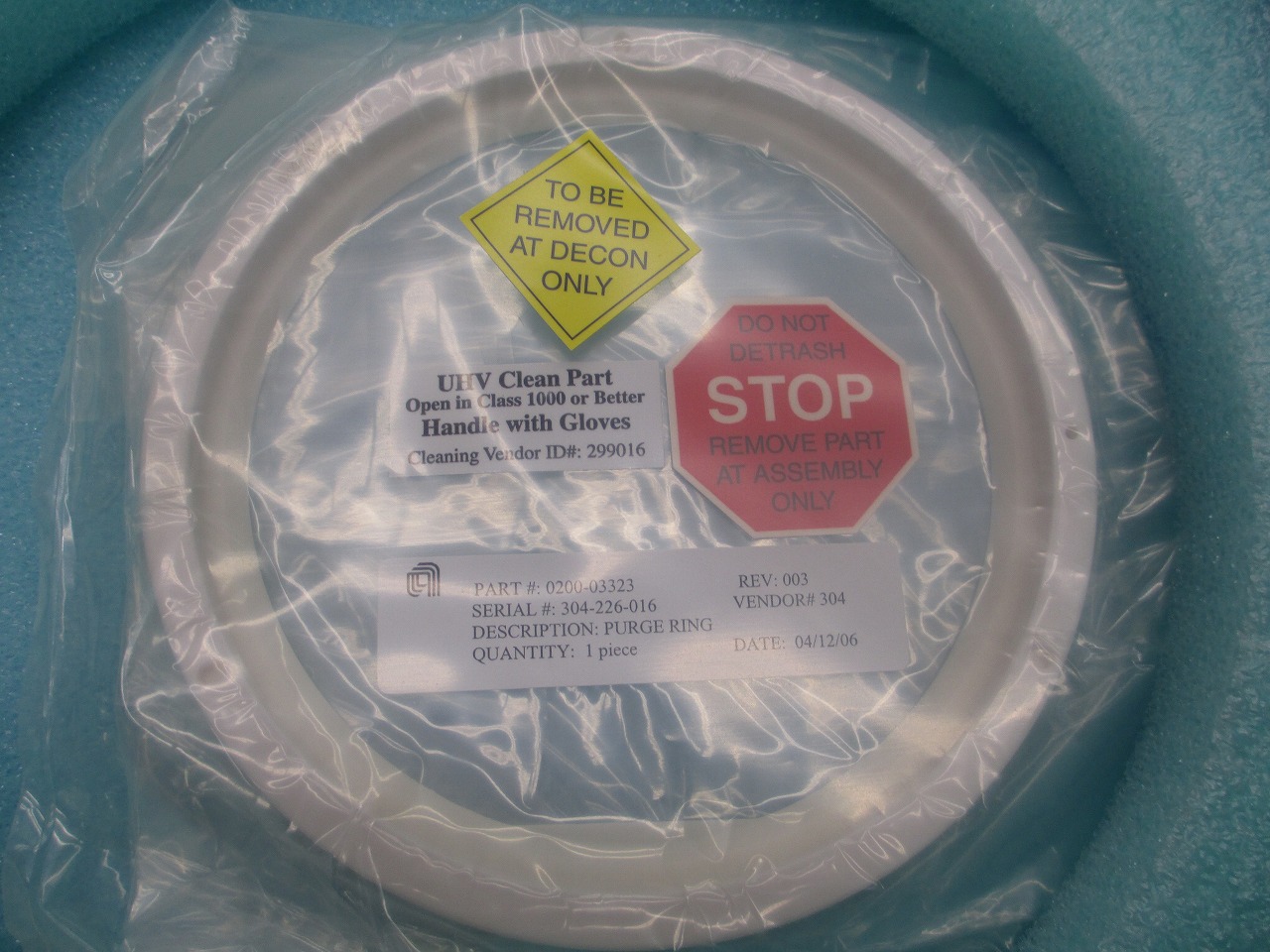 PURGE RING 150MM JMF NCSR 3.0MM EE(0200-03323) | PARTS Initiative