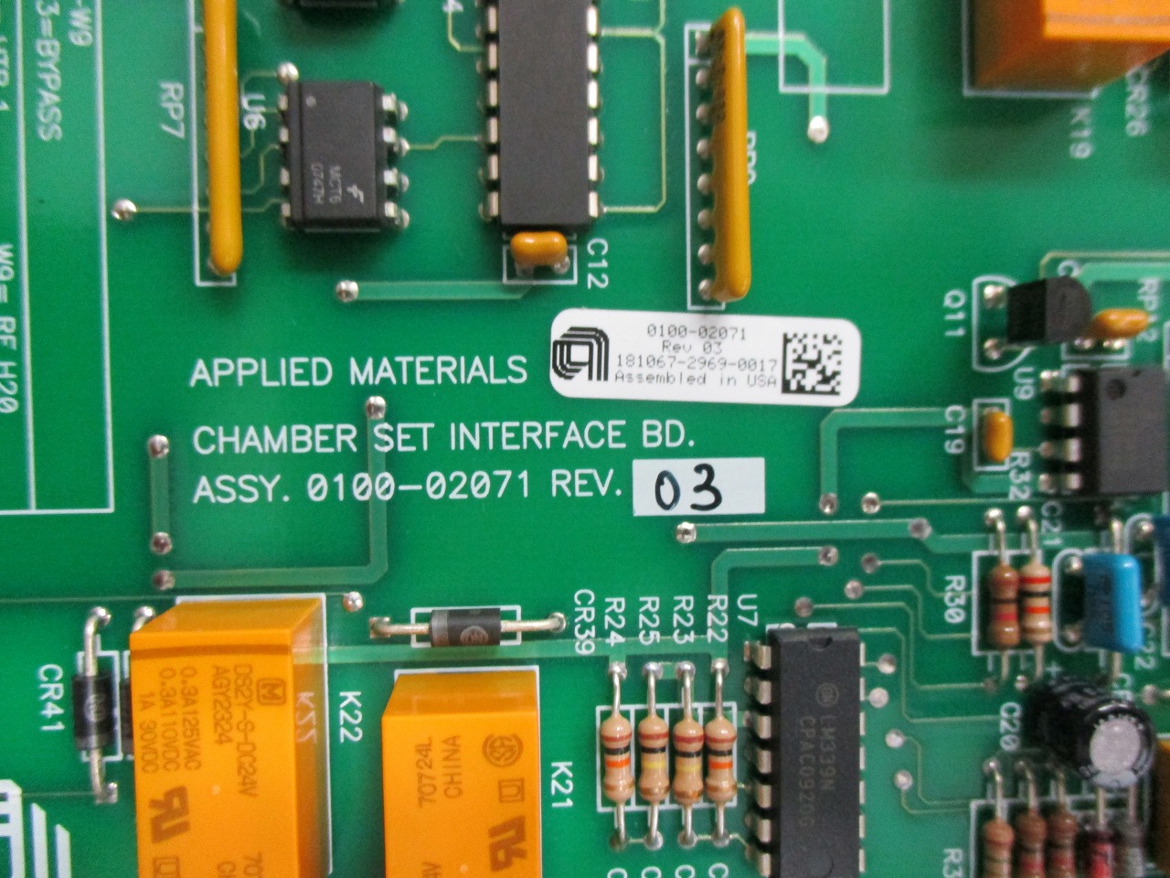 PCB ASSEMBLY, CHAMBER SET INTERFACE(0100-02071) | PARTS Initiative